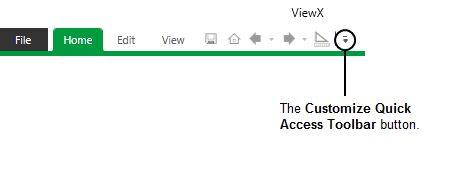 ViewX and Virtual ViewX Clients Guide - Quick Access Toolbar (ViewX Client)